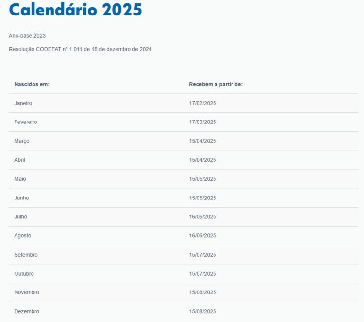 Pis-Pasep 2025: confira as datas do pagamento de junho e veja se você ...